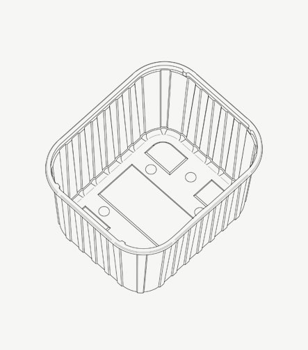 Barquette plastique PP B9 H75 avec anses | Pack Vert - Fournisseur d ...